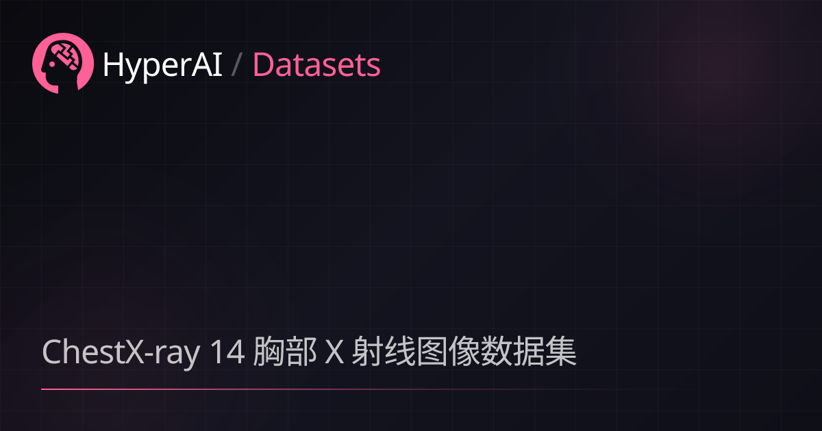 ChestX-ray 14 胸部 X 射线图像数据集 | Datasets | HyperAI超神经