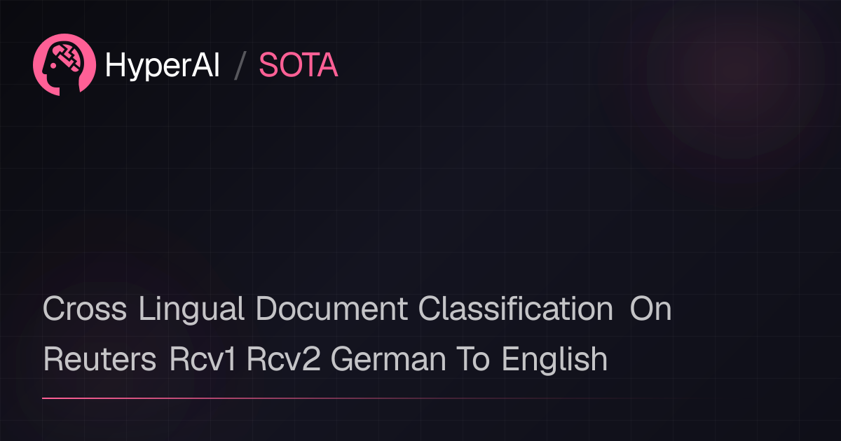 Cross Lingual Document Classification On Reuters Rcv1 Rcv2 German To ...