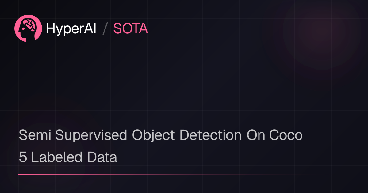 Semi Supervised Object Detection On Coco 5 Labeled Data | SOTA | HyperAI超神经