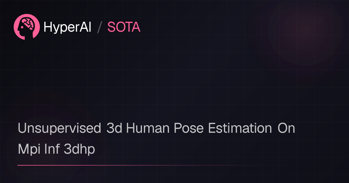 Unsupervised 3d Human Pose Estimation On Mpi Inf 3dhp | SOTA | HyperAI超神经