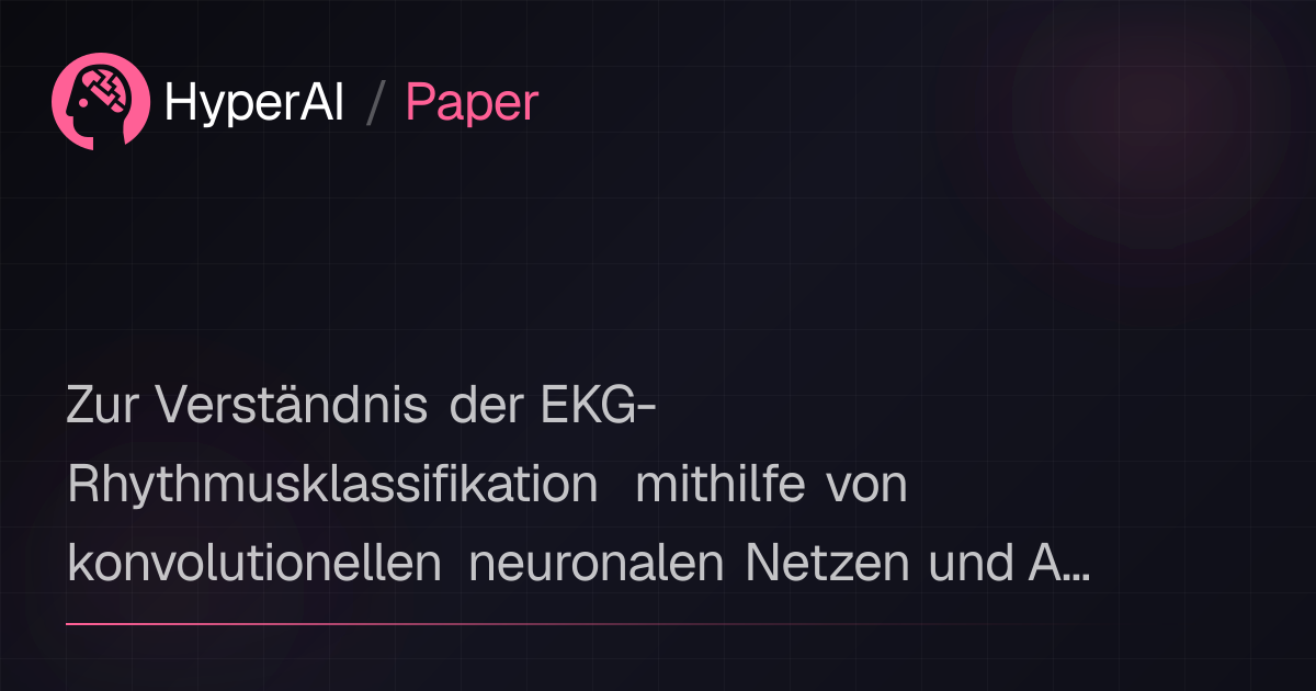 Zur Verständnis der EKG-Rhythmusklassifikation mithilfe von ...