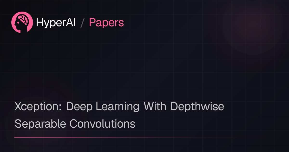 Benchmarks - Xception: Deep Learning With Depthwise Separable ...